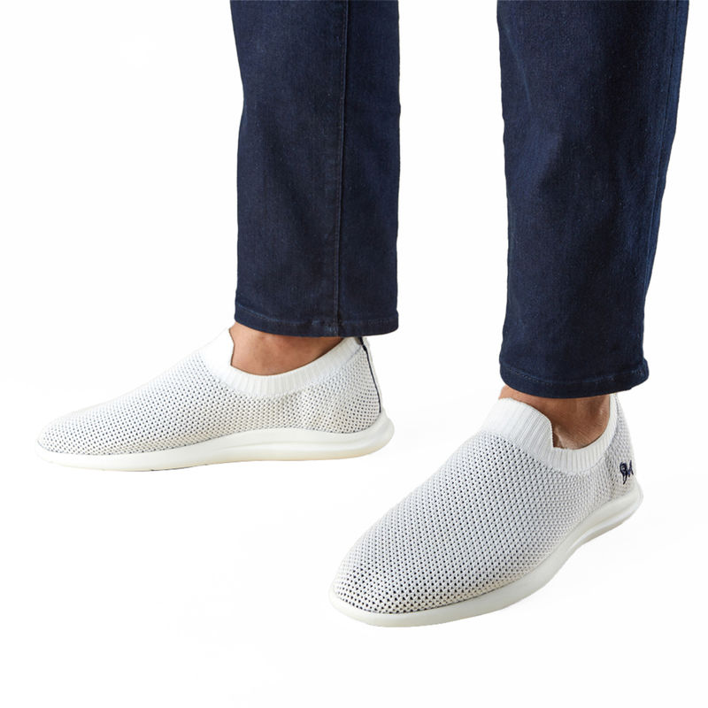 Buy Neeman's Spotlight Slip Ons Sneakers - Brilliant White Online
