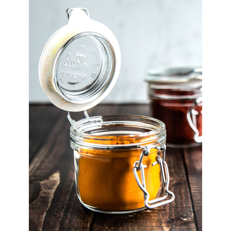 Buy Bormioli Rocco Fido 200ml Glass Jar with Clear Glass Lid and Rubber ...