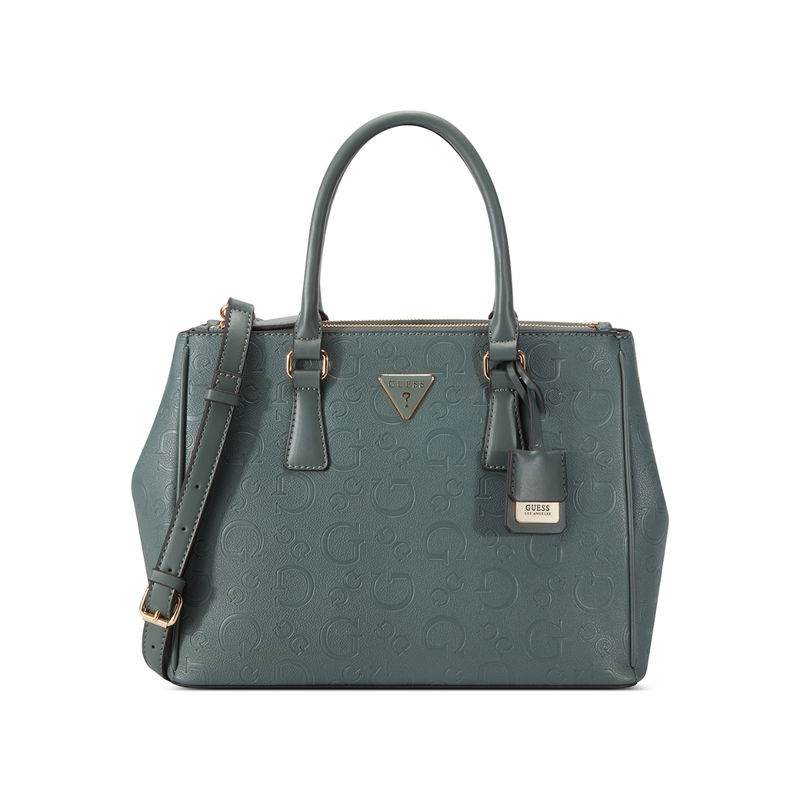 Buy Guess Green Printed Grimball Satchel Bag with Detachable Strap Online