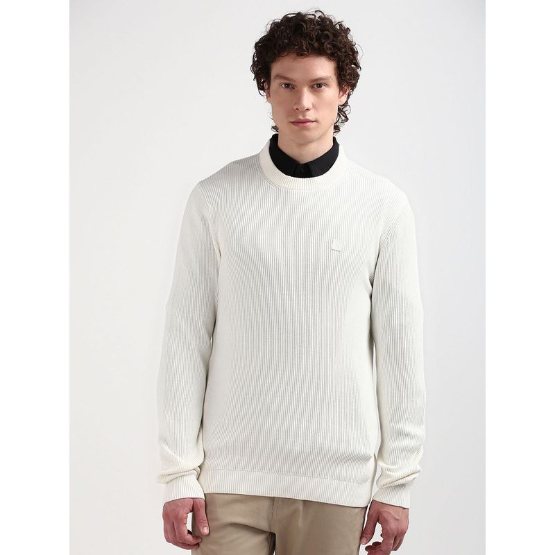 Buy Calvin Klein Men Off White Color Sweater Online