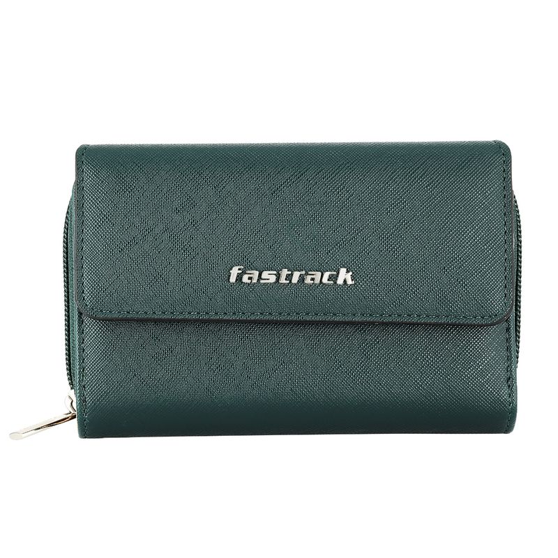 Buy Fastrack Green Textured Wallet Online