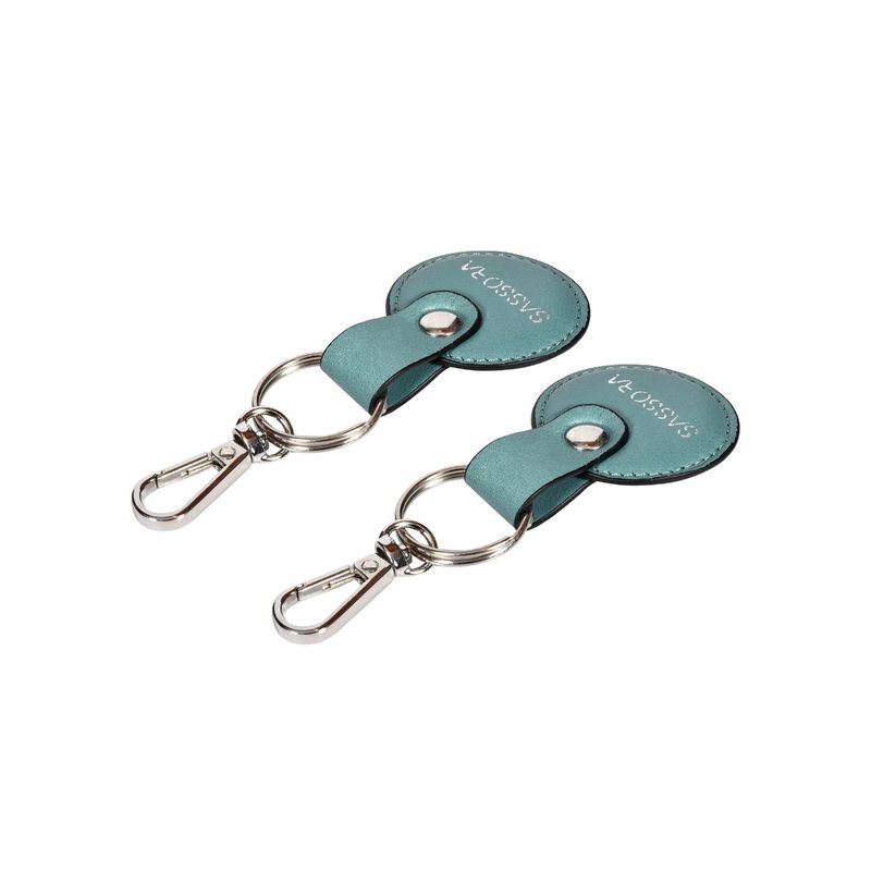 Buy Sassora Blue Premium Leather Round Shape Key Holder Gift Set (Pack ...
