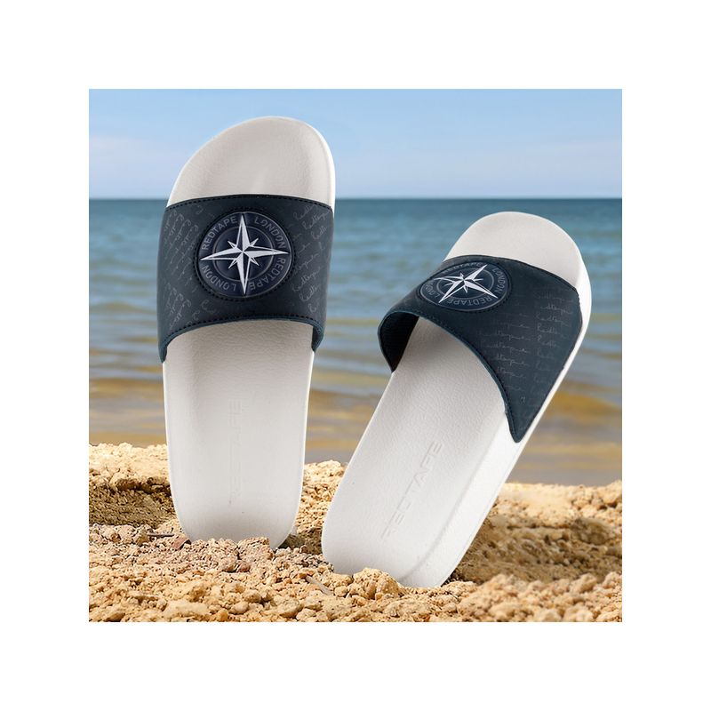 Buy Red Tape Men Navy Blue EVA Comfort Sliders Online