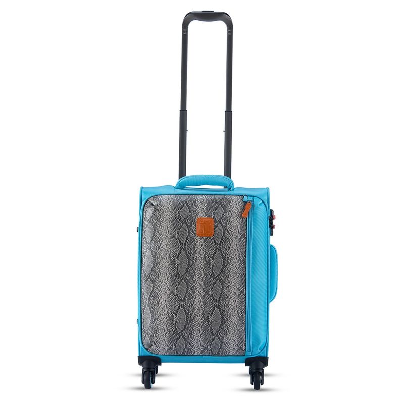 Buy it luggage Flattery Trolley Bag Blue and Snake Print (L) Online
