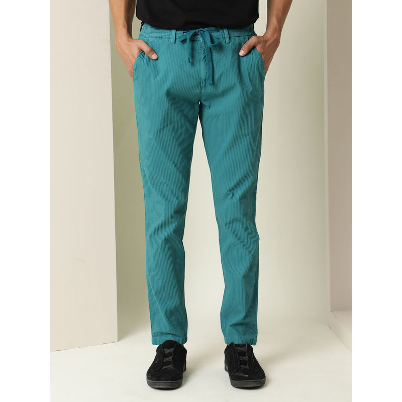 Buy Rare Rabbit Monter Primary Green Pop Colored Over Dyed Dobby Stripe ...