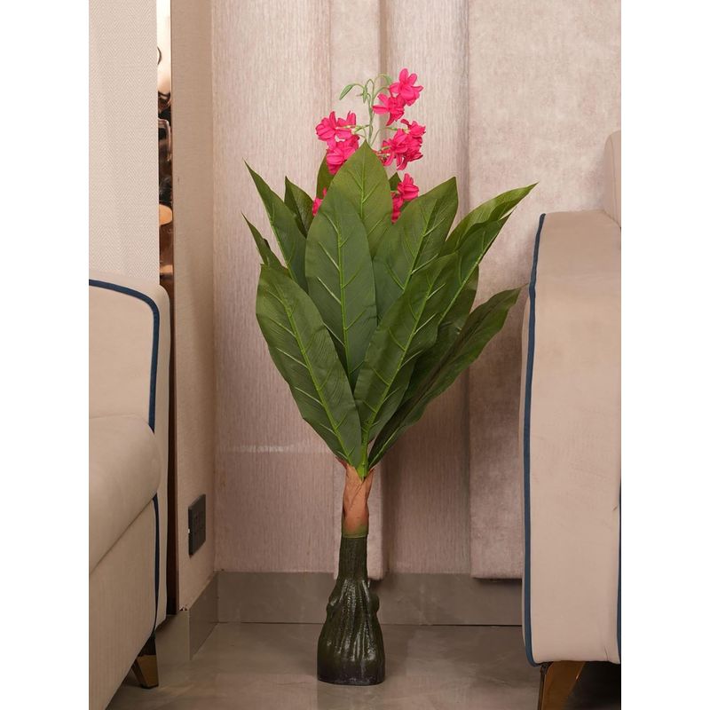 Buy HOME 360 Modern Vertical Accent Plant In Textured Sculptural Base ...
