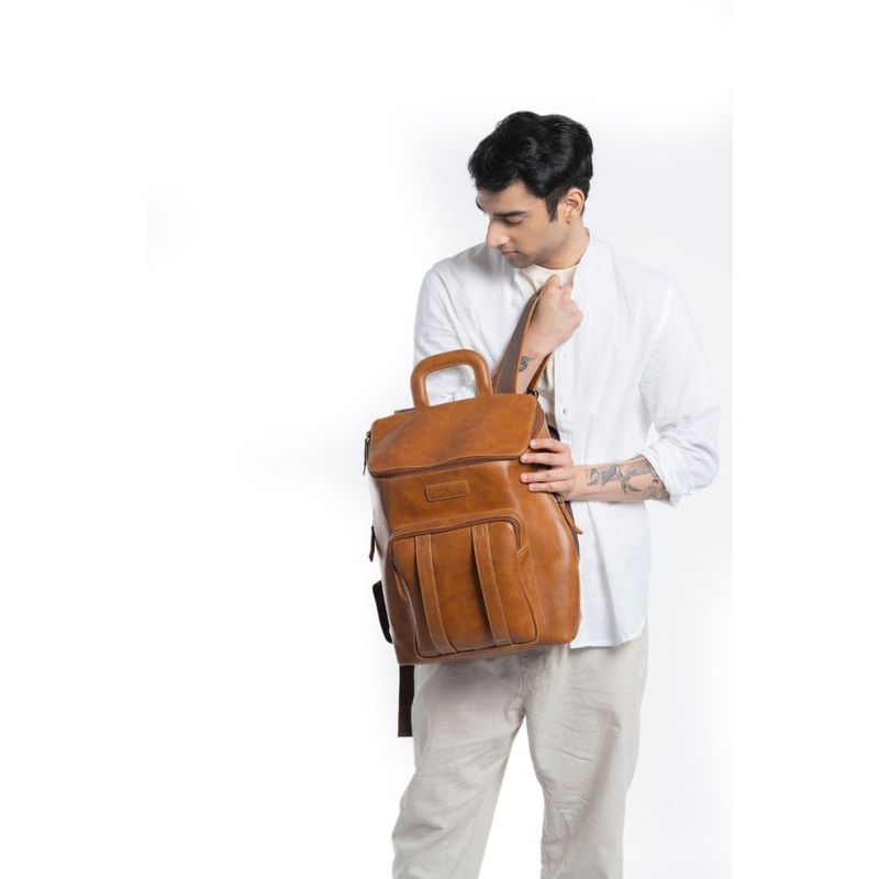 Buy Tann Trim The Metro Movers Brown Backpack Online