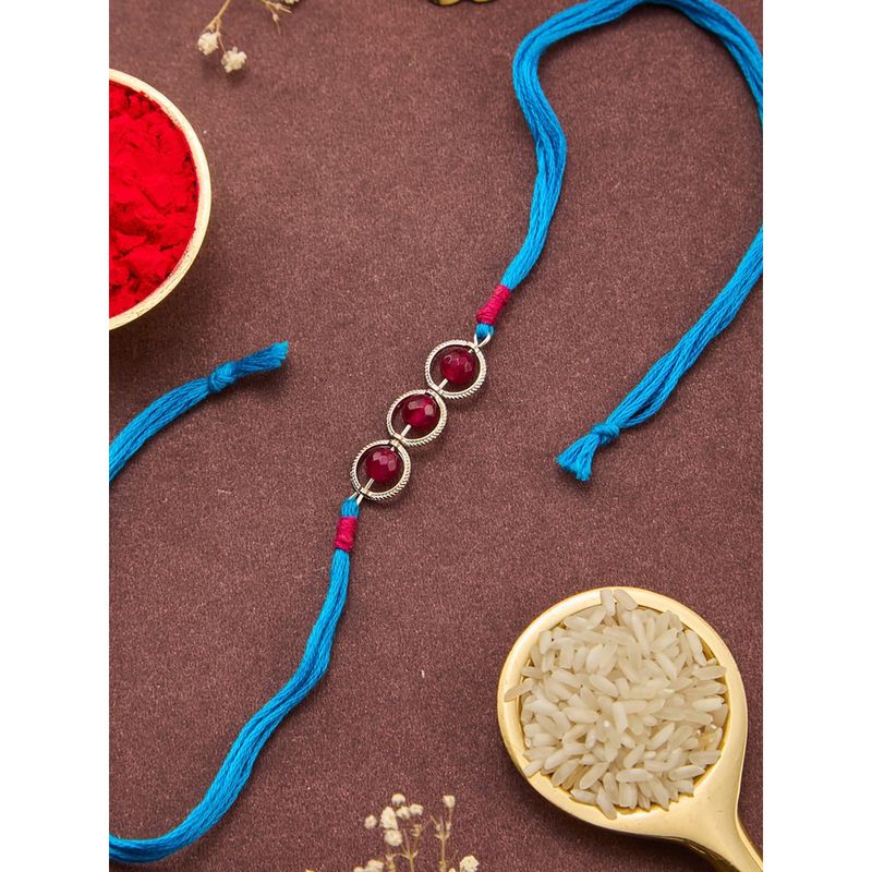 Buy Fabindia Women Red Solid Rakhi with Roli and Chawal Online
