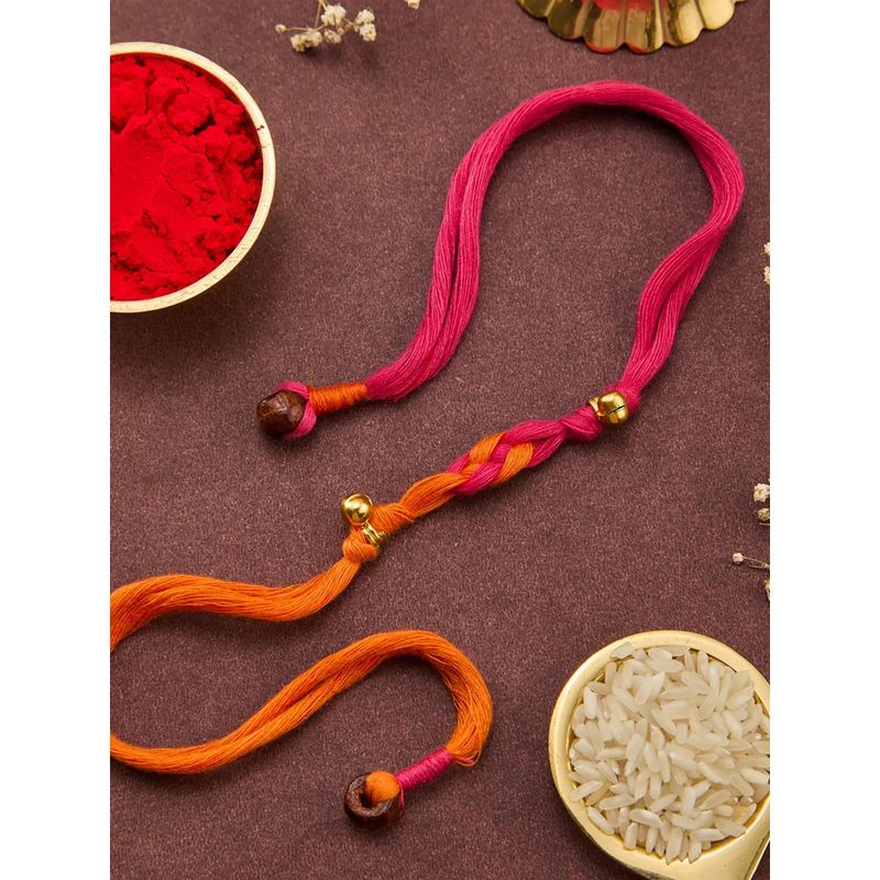 Buy Fabindia Women Multi Solid Rakhi with Roli and Chawal Online