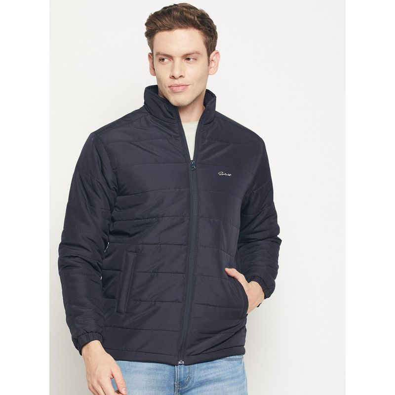 Buy SPIRIT Mens Navy Solid Full Sleeve Jacket Online