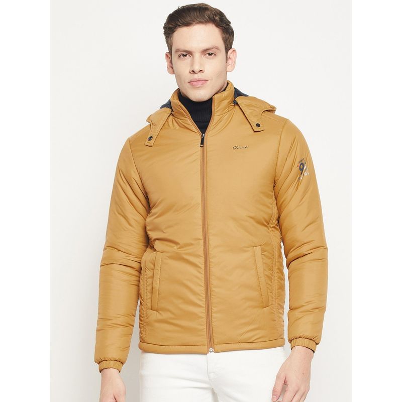 Buy SPIRIT Mens Mustard Solid Full Sleeve Jacket Online