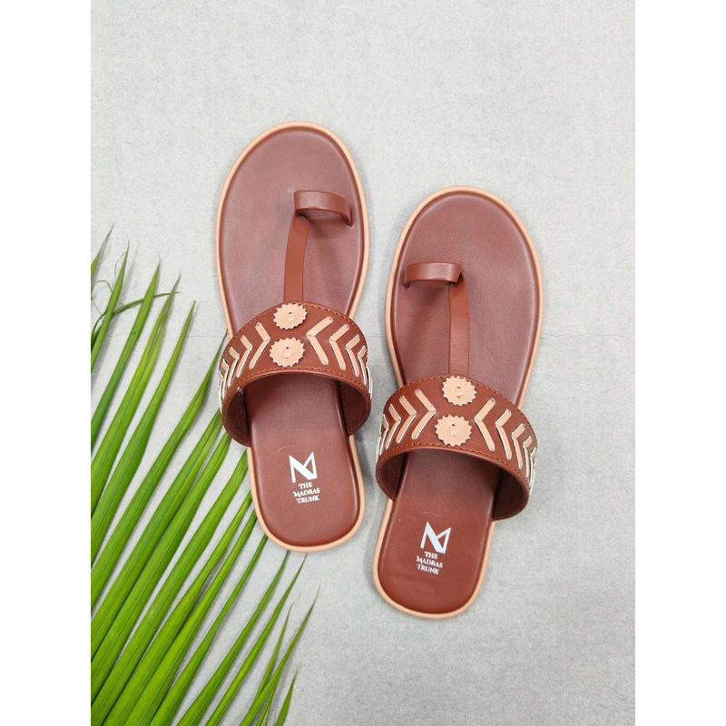 Buy The Madras Trunk Women Haiku Meera Flats Brown Online