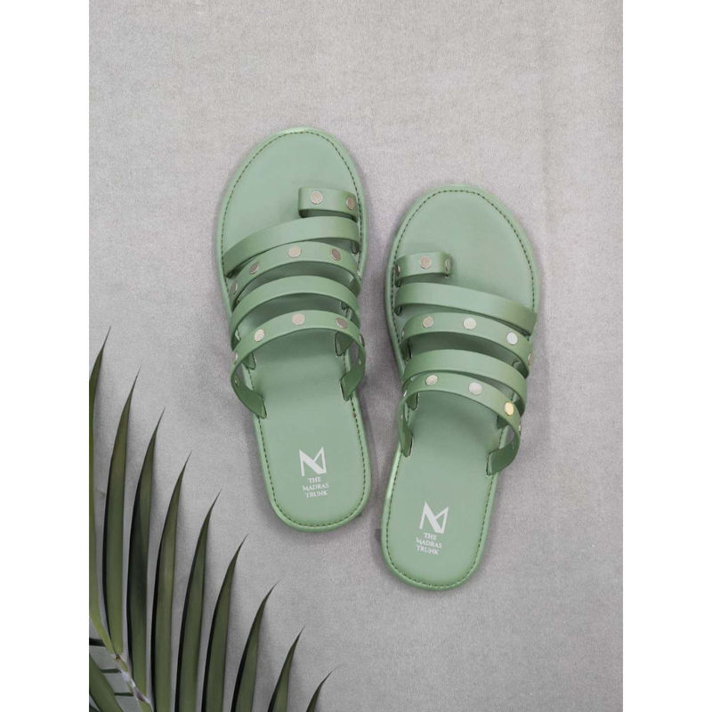 Buy The Madras Trunk Women Ira Flats Green Online