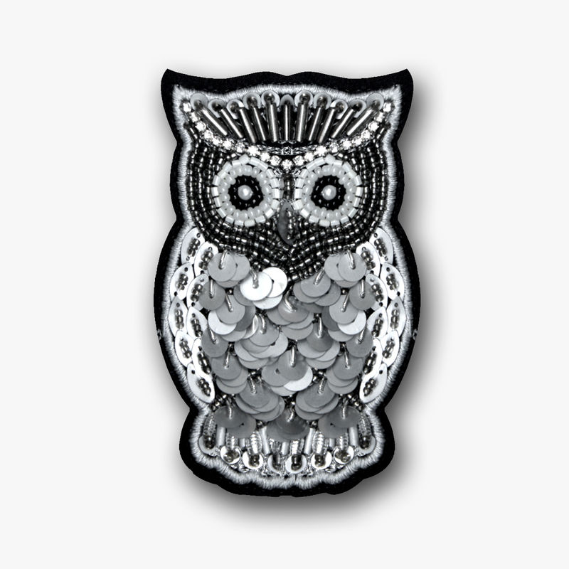 Buy BadgePack Designs Handcrafted Silver Owl Badge Online