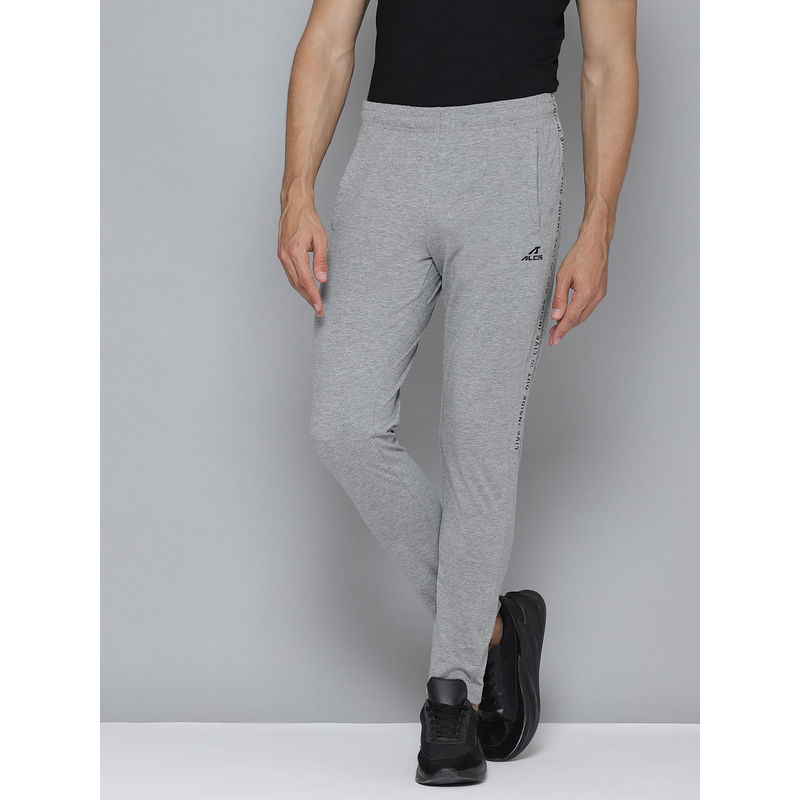 Buy Alcis Men Grey Melange Solid Regular Fit Track Pant Online