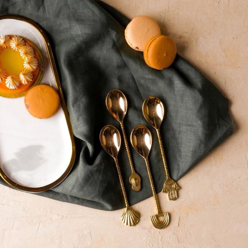 Buy Isaaka Brass Spoon Cutlery (4 Pc) Online
