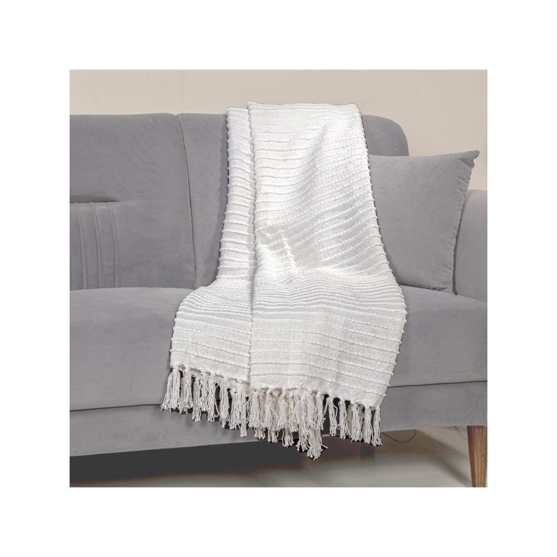 Buy Anko White Cotton Throw for Living Room Online