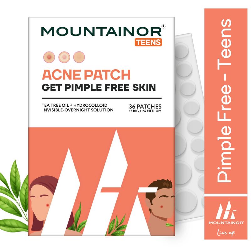MOUNTAINOR Acne Pimple Patch - Tea Tree Oil + Hydrocolloid Patches ...