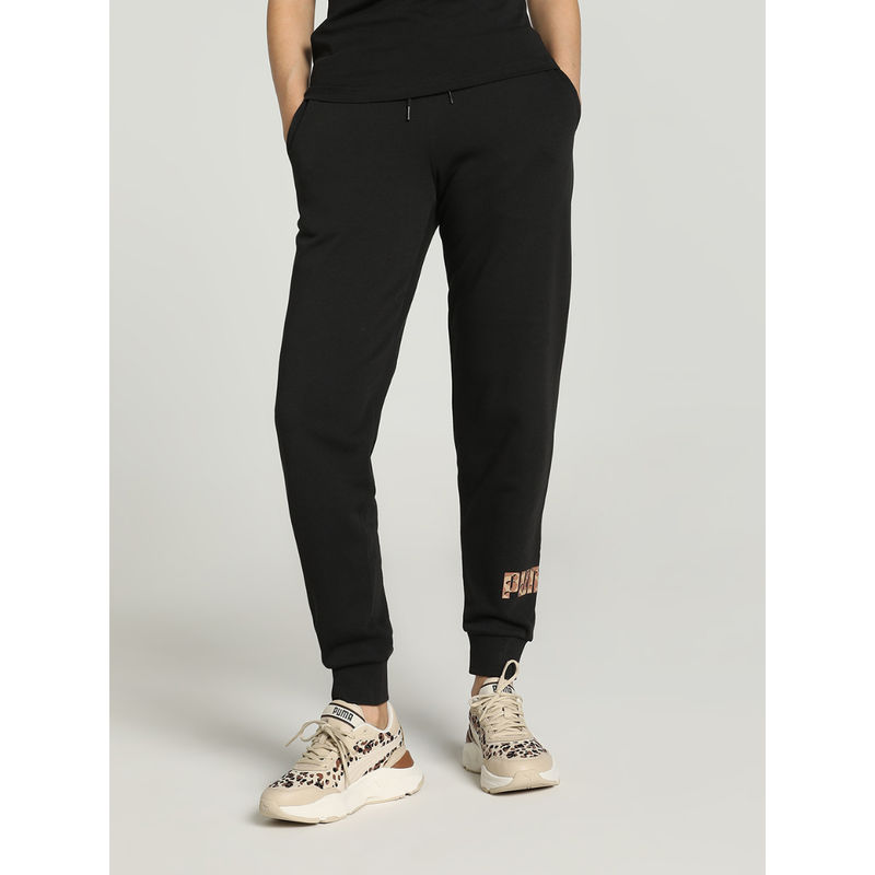 Buy Puma Essentials+ ANIMAL TR Women Black Joggers Online