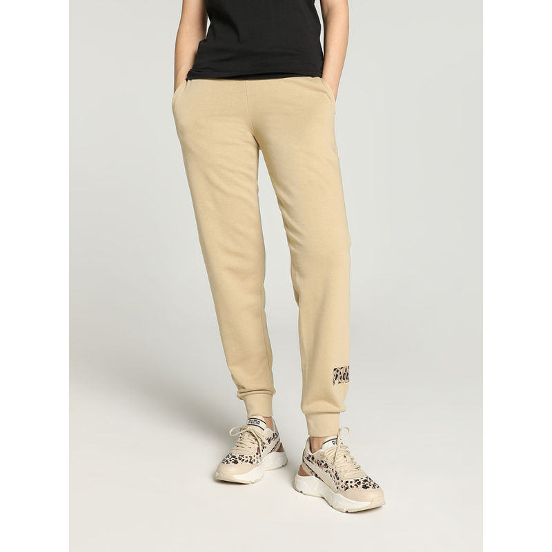 Buy Puma Essentials+ ANIMAL TR Women Beige Joggers Online