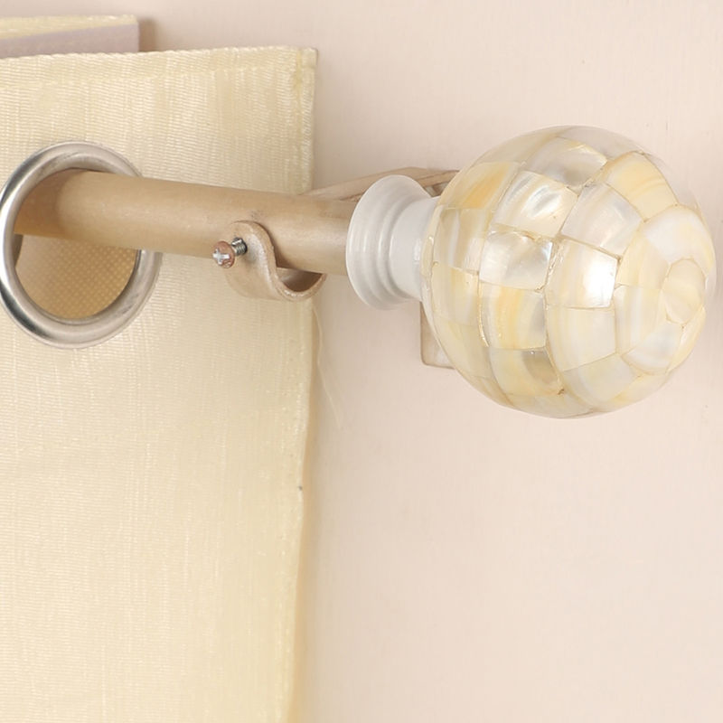 Buy The Decor Mart 84"-144" Tesla Mother Of Pearl Extendable Curtain ...