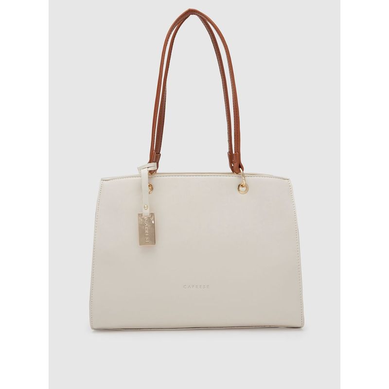 Buy Caprese Inessa Tote Medium White Plus Brown (M) Online