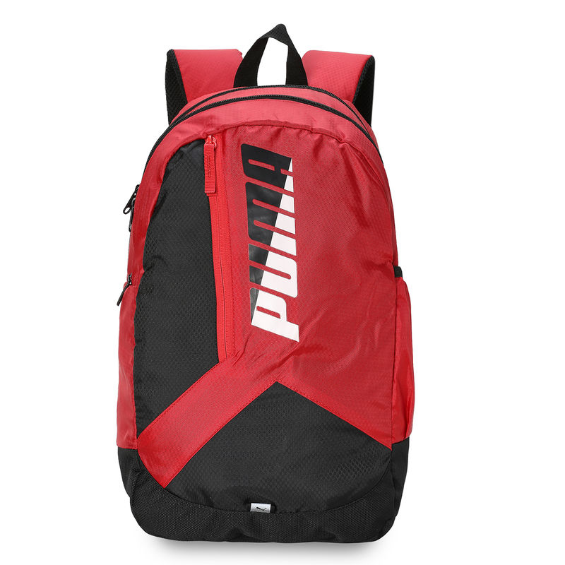 Buy Puma Unisex Red Color-Block Backpack Online