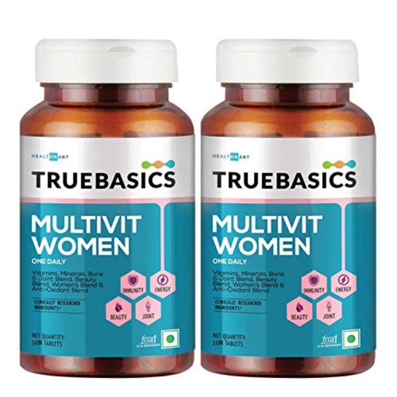 Buy TrueBasics Multivit Women One Daily, Multivitamins, Multiminerals ...