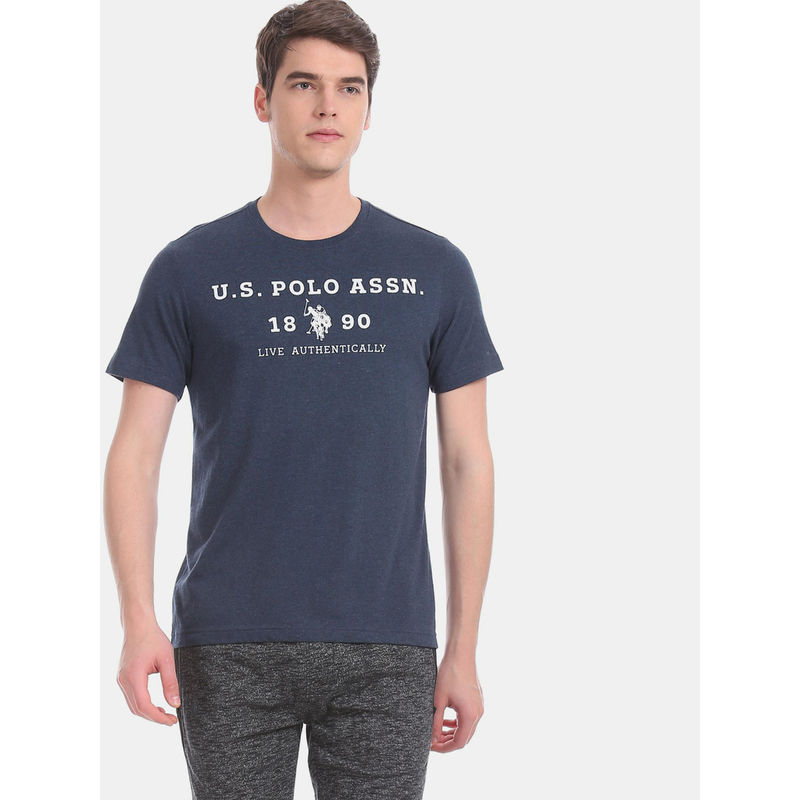 Buy U.S. POLO ASSN. Printed Dark Blue T-Shirt Blue Online
