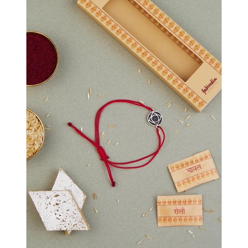 Buy Fabindia Silver Flower Rakhi Online