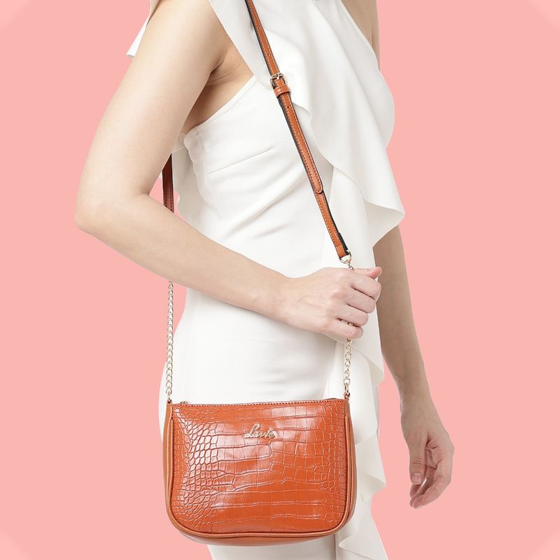 Buy Lavie Glossy Keg Sling Brick Tan (S) Online