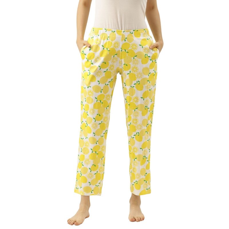 Buy Women Cotton Pyjamas - Yellow Online
