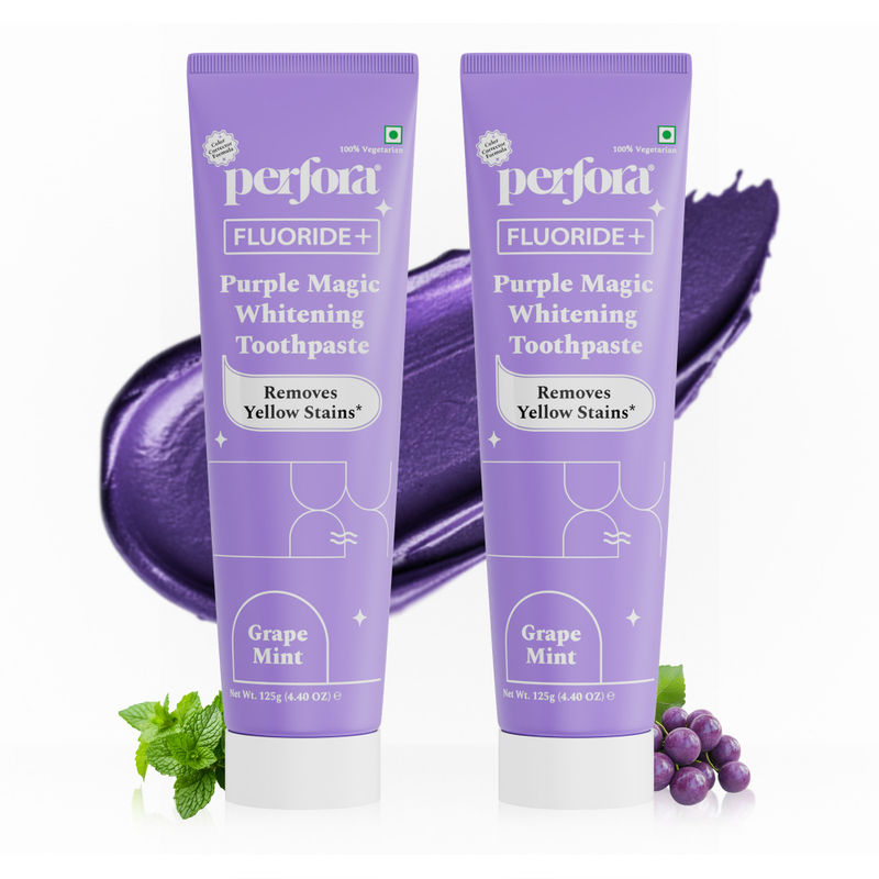 Buy Perfora Fluoride+ Purple Magic Whitening Toothpaste - Pack Of 2 Online