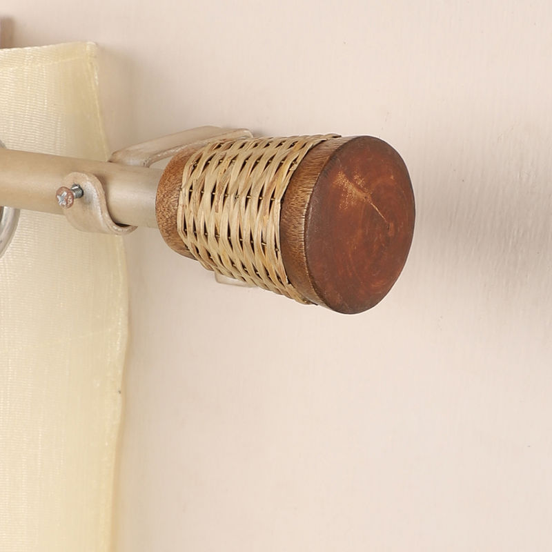 Buy The Decor Mart 84"-144" Wicker Wooden Wrap Finial Extendable ...