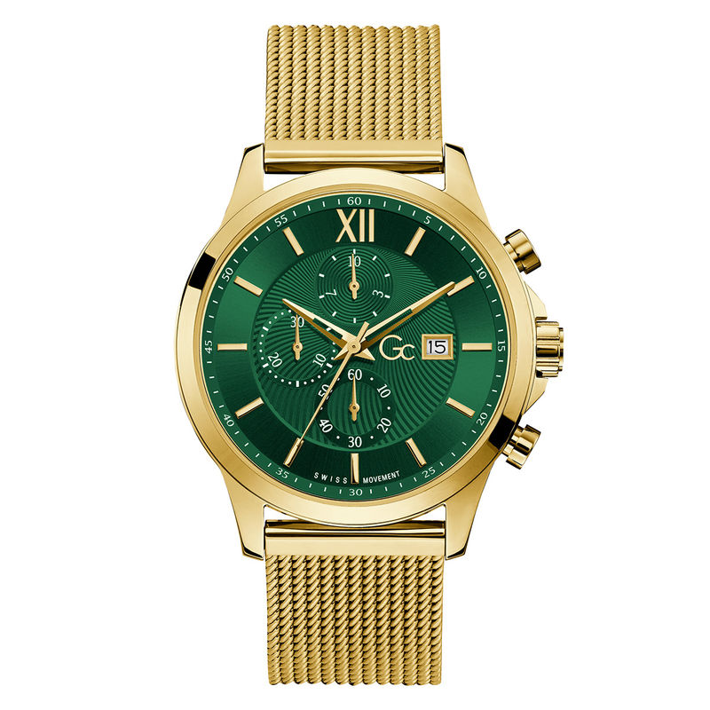 Buy GC Green Dial Quartz Chronograph Men Watch - Y27013G9MF Online