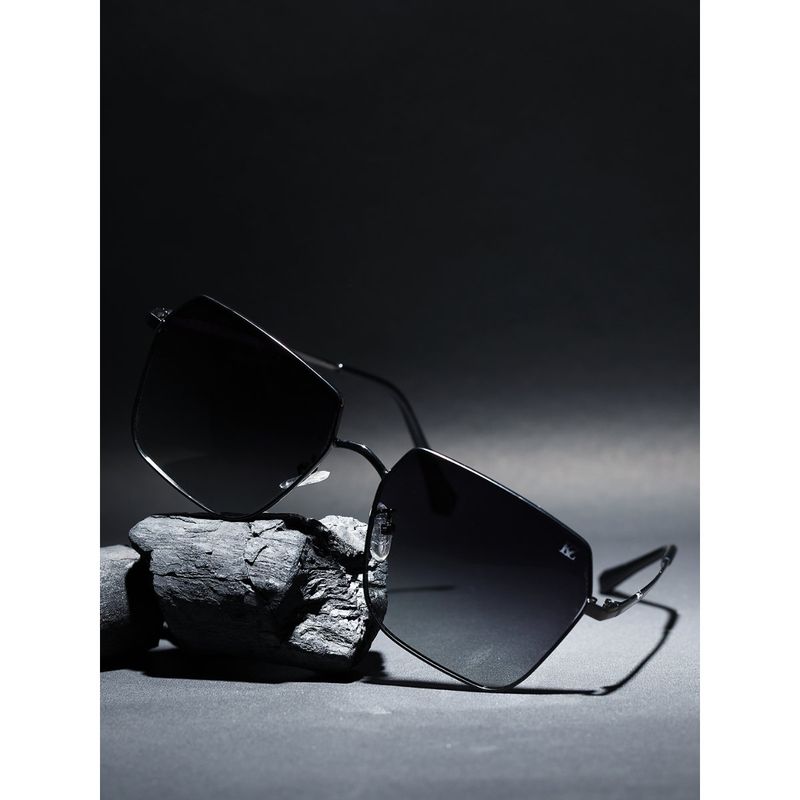 Buy KAZO Black Full Rim Square Aviators Online