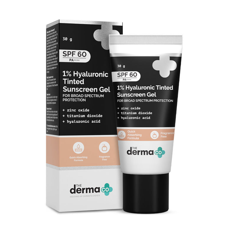 Buy The Derma Co 1 Hyaluronic Tinted Sunscreen Spf 60 Gel Pa Online 