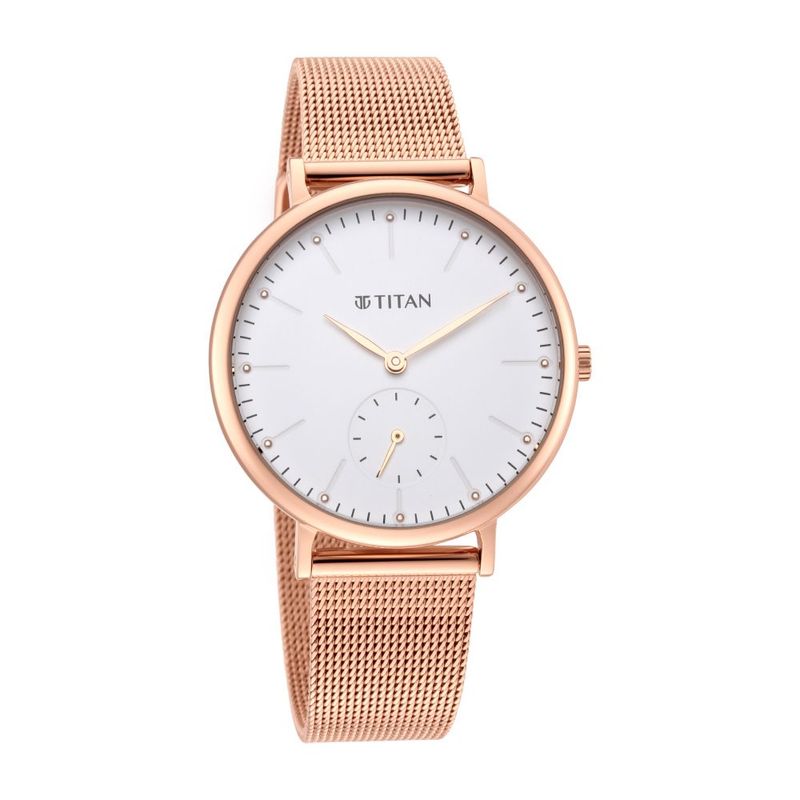 Buy Titan Ladies Slimline 95142WM01 White dial Analog Watch for Women ...