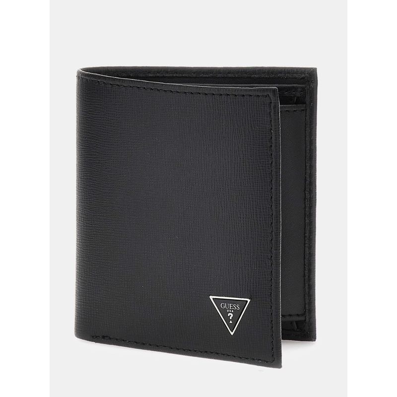 Buy Guess Mito Black Solid Bi-Fold Wallet Online