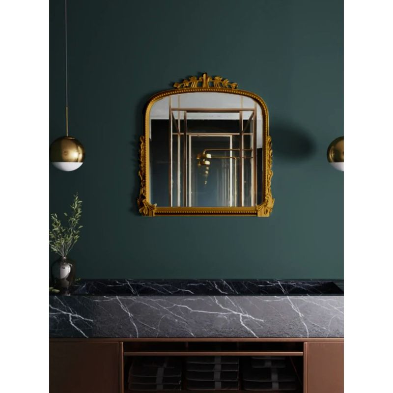 Buy CasaGold 29 Inch Gold Vintage Primrose Small Mirror Online