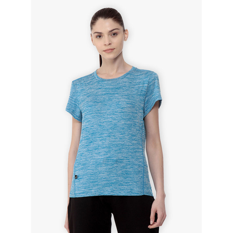 Buy CHKOKKO Women Full Sleeves T-shirt - Blue Online