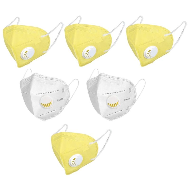 Buy OOMPH Pack Of 6 Kn95/n95 Anti-pollution Reusable 5 Layer Mask Color ...