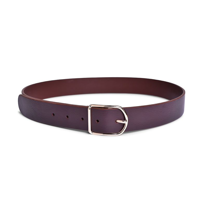 Buy BELWABA Vegan Leather Maroon Womens Belt Online