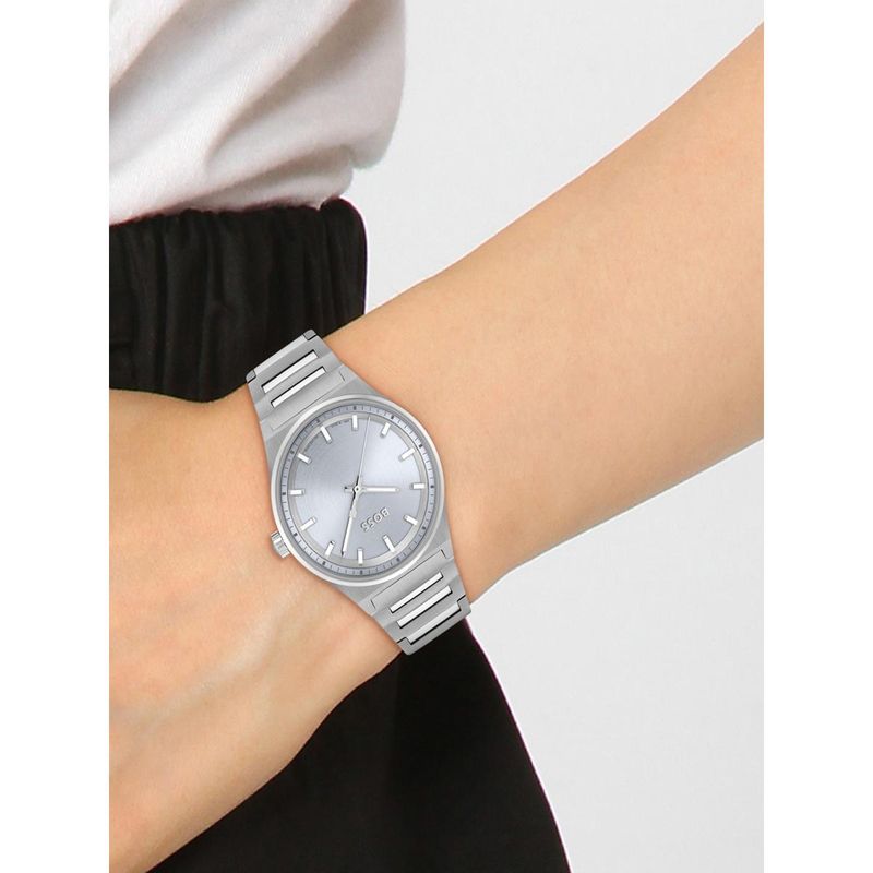 Buy Boss Candor Qtz Basic Silver Round Dial Womens Watch 1502736 ...