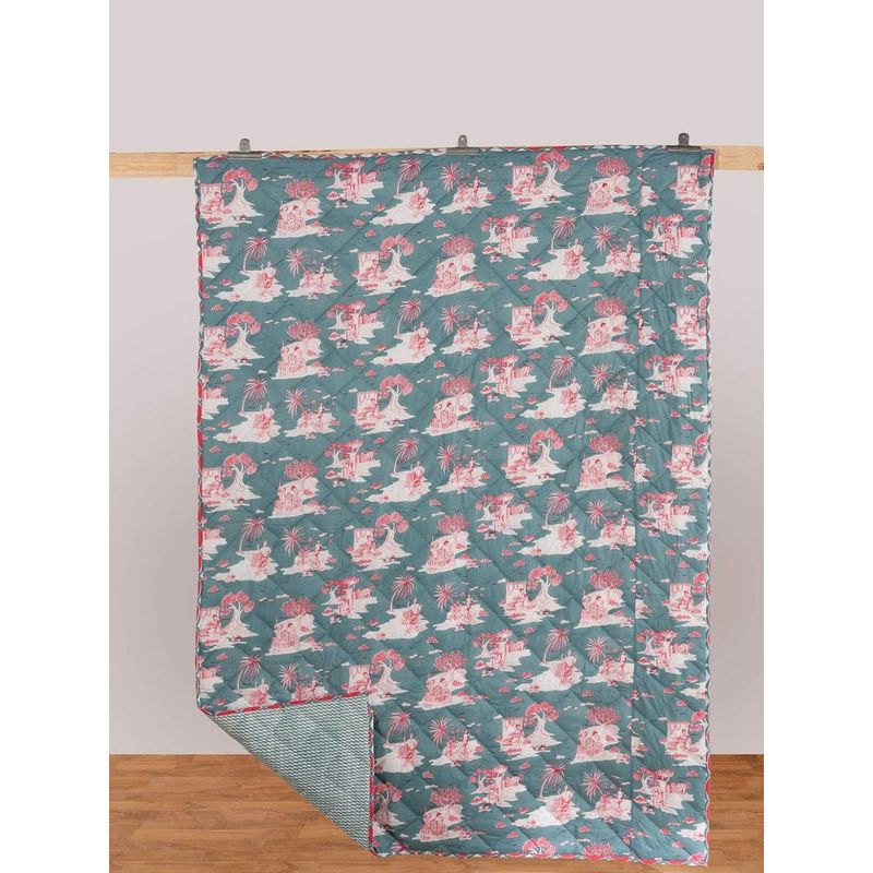 Buy Freedom Tree Mumbai Makers Quilt Single Smoky Teal Online