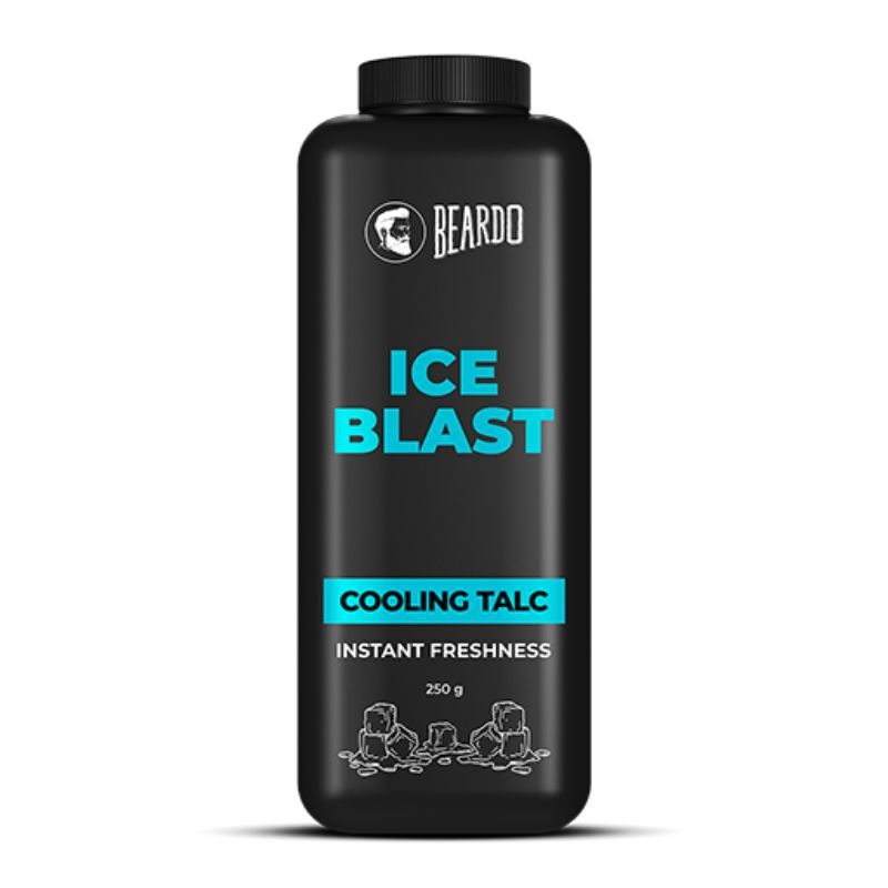 Buy Beardo Ice Blast Cooling Talc Menthol talcum powder for men INSTANT ...