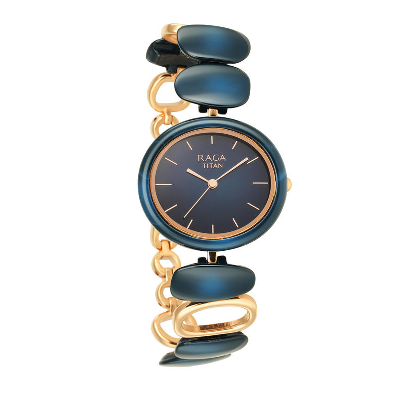 Buy Titan Raga Ceramics 95146KD01 Blue Dial Analog watch for women Online