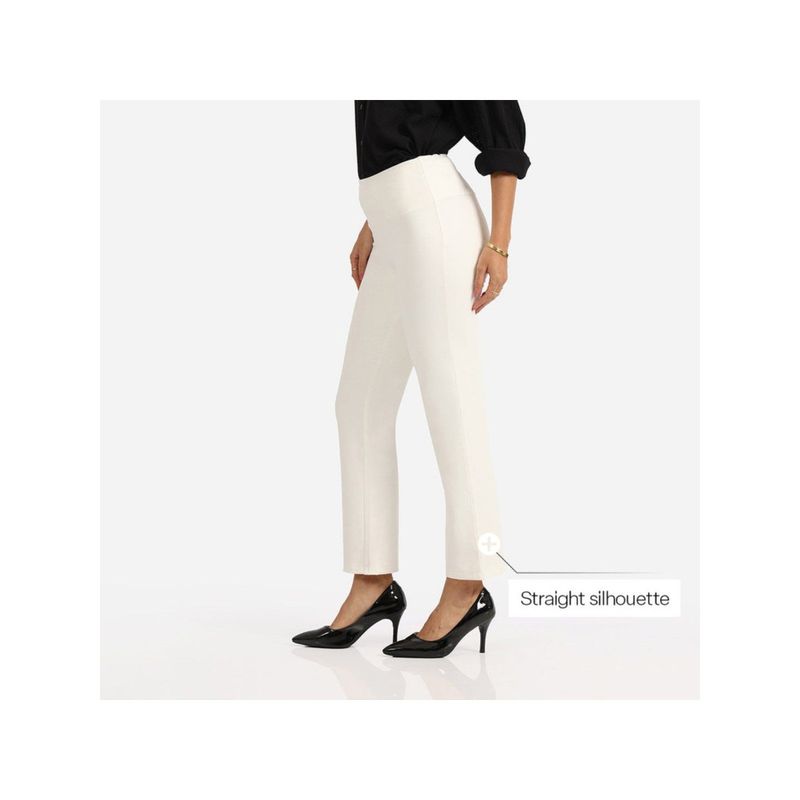 Buy BlissClub White Women's Ultimate Straight Lite Pant Online
