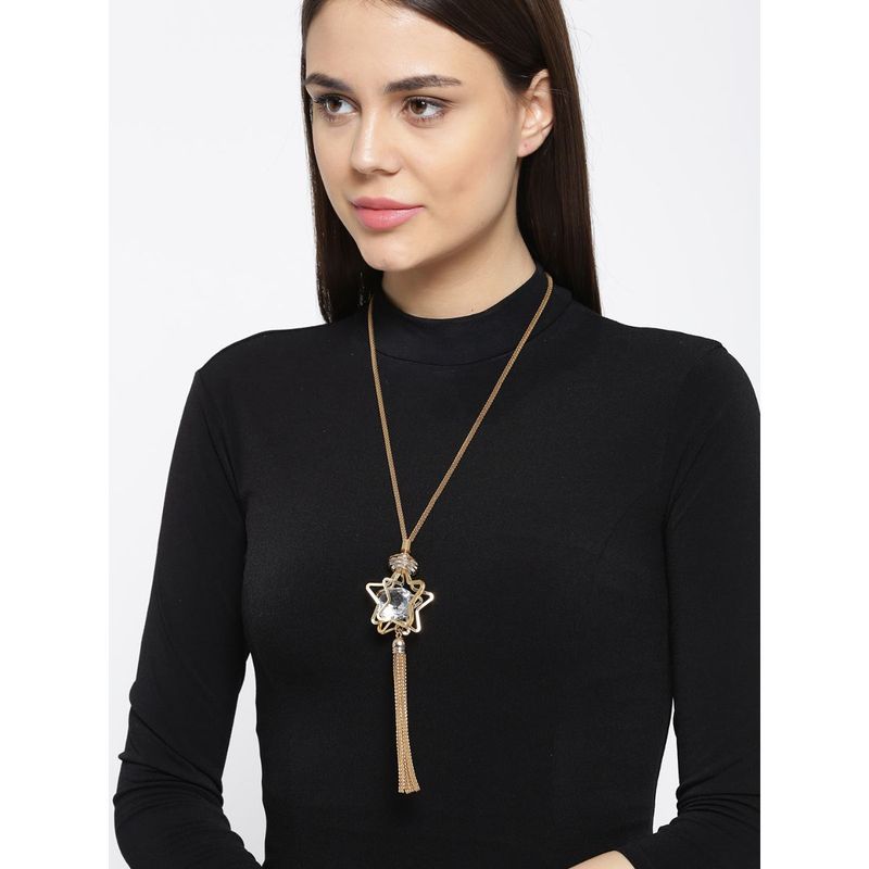 Buy Prita Gold-Plated Stones Studded Star Inspired Necklace Online