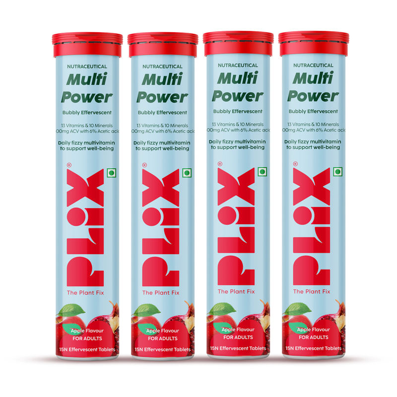 Buy Plix Multi Power ACV Multivitamin + Apple Cider Vinegar Fizzy ...
